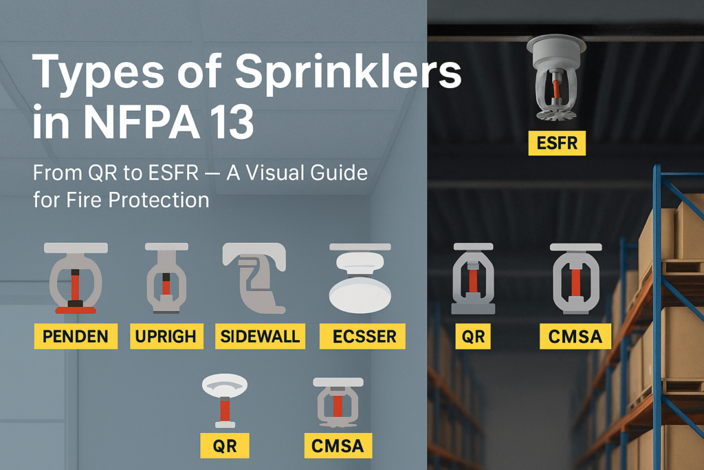 Sprinkler Types in NFPA 13: ESFR, CMDA, QR & More Explained